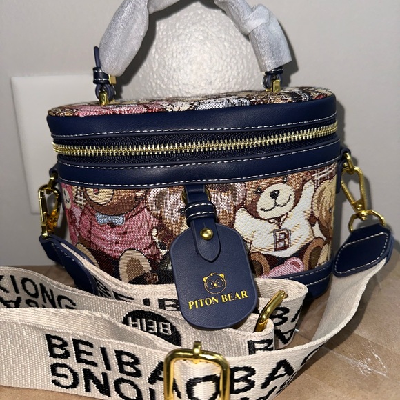 Bags | Navy Blue Teddy Bear Theme Purse | Poshmark